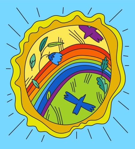 Hopecore aesthetic philosophy based on hope Vector Image