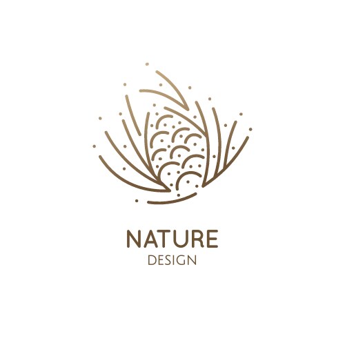 Logo for pine nuts Royalty Free Vector Image - VectorStock
