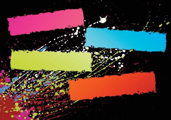 Spectrum grunge frames Royalty Free Vector Image