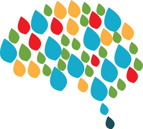 Brain logo template and symbols icons app Vector Image