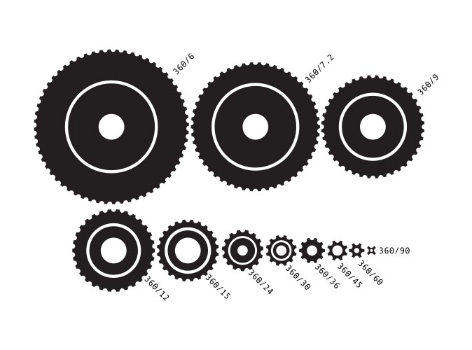 Round black cogs sign Royalty Free Vector Image