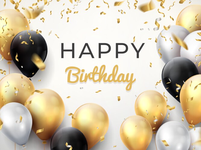 Gold Birthday Balloons Vector Images (over 11,000)