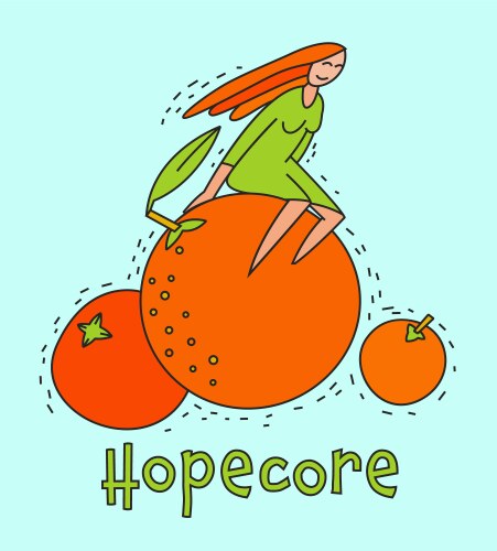 Hopecore aesthetic philosophy based on hope and Vector Image