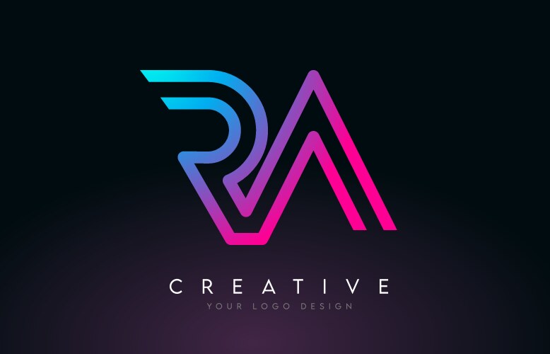 Initial letter r and h rh monogram logo design Vector Image