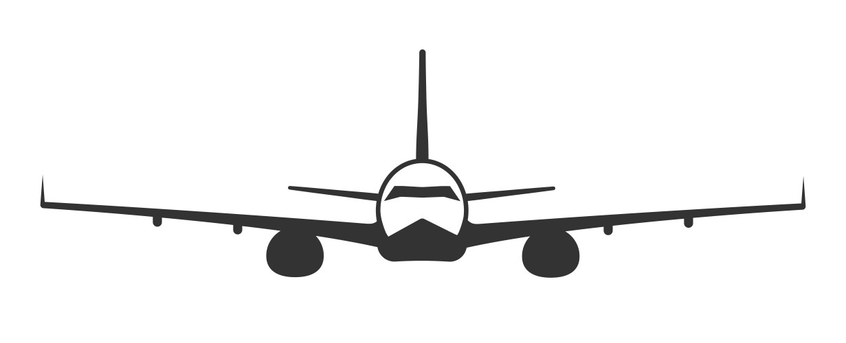 Simple Airplane Silhouette Royalty Free Vector Image