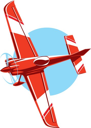 Airplane realistic poster Royalty Free Vector Image