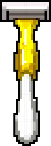 Razor shaver game pixel art Royalty Free Vector Image