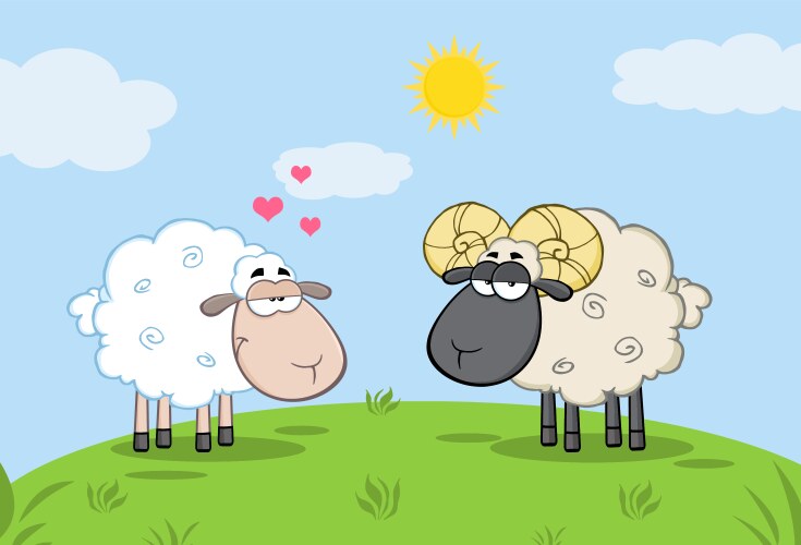 Sheep cartoon Royalty Free Vector Image - VectorStock