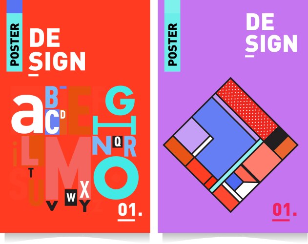 Cover and poster design template for magazine Vector Image