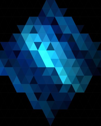 Blue triangle background diamond shape Royalty Free Vector