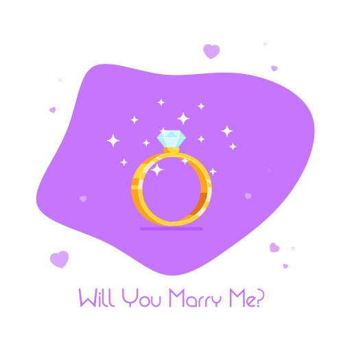 Male hand inserting an engagement ring Royalty Free Vector