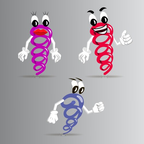 Helical spring extension and compression detail Vector Image