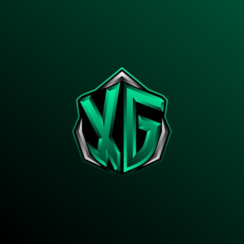 Initial xg logo design with cool style Royalty Free Vector