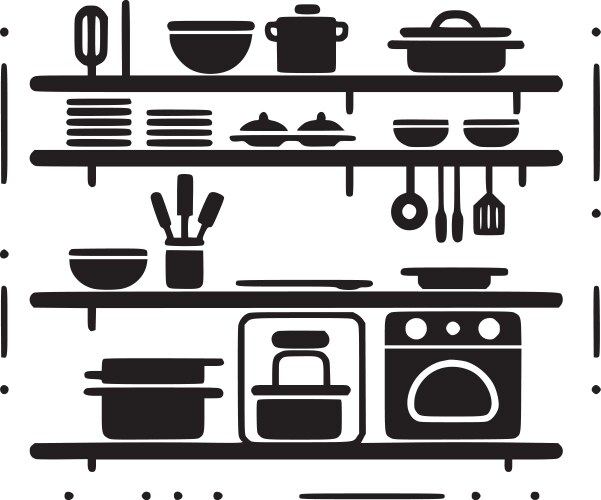 Kitchen icons Royalty Free Vector Image - VectorStock