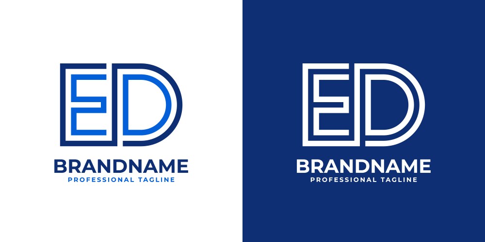 Letters ed monogram logo suitable for any Vector Image