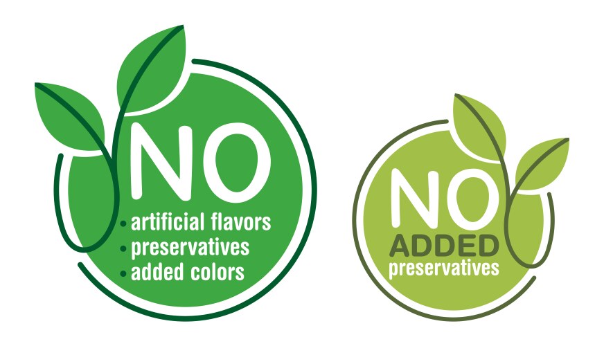No artificial flavors and colors Royalty Free Vector Image