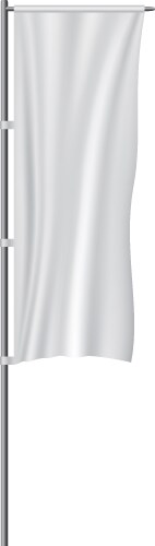 White pennant mockup realistic style Royalty Free Vector