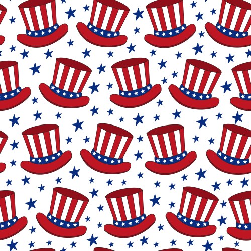 Happy 4th of july seamless pattern Royalty Free Vector Image