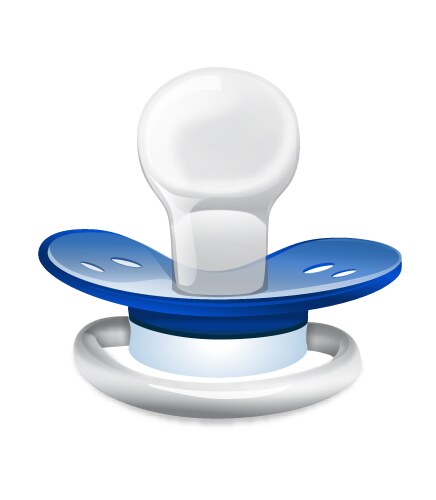 Blue pacifier Royalty Free Vector Image - VectorStock