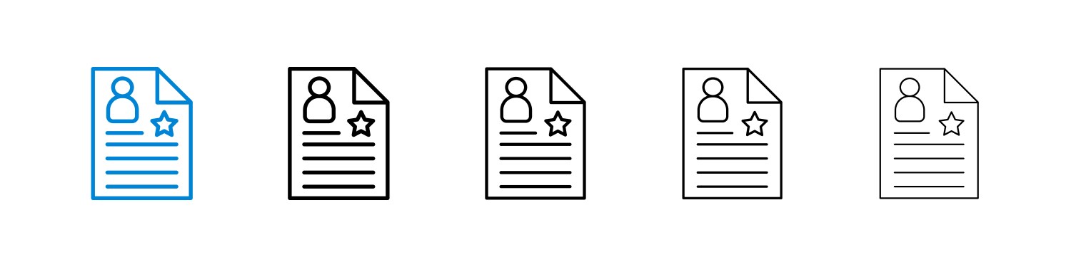 Criminal record icon set on white background Vector Image