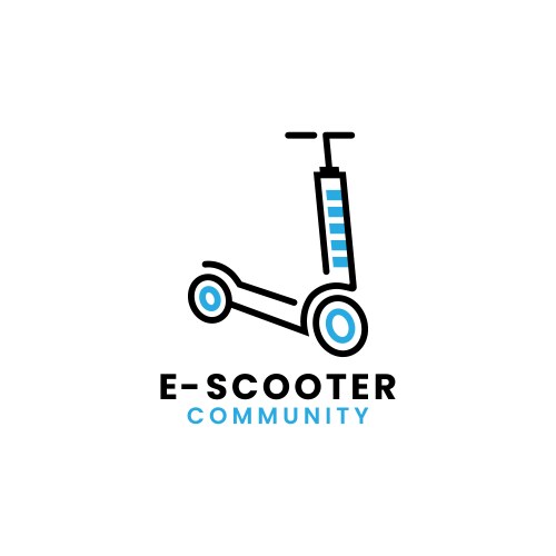 Electric Scooter Icon Royalty Free Vector Image