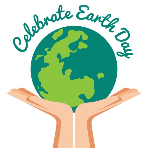 Hands reaching for earth Royalty Free Vector Image