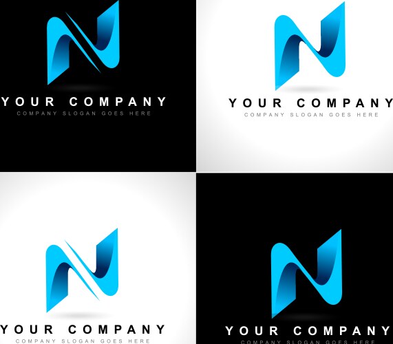 Modern N Logo Concept Royalty Free Vector Image