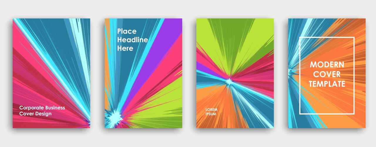 Multi-colored book cover page design creative Vector Image