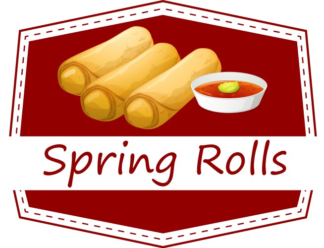 Spring Roll Logo Fueled By Spring Rolls" Sticker For Sale By Jonmlam