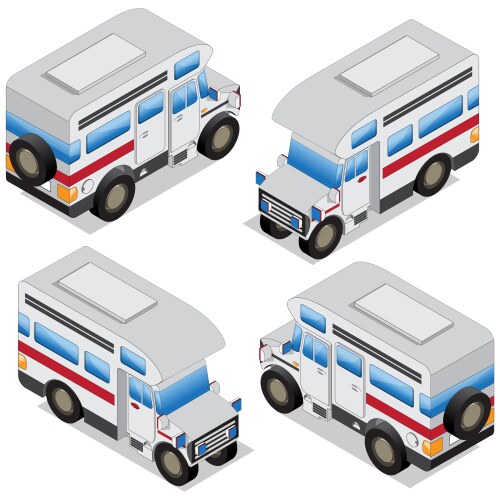 Isometric Van Vector Images (over 7,000)