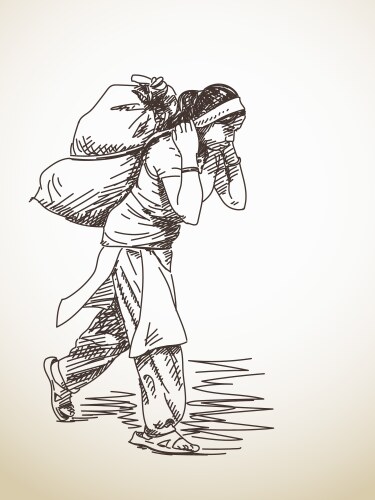 Nepali woman Royalty Free Vector Image - VectorStock