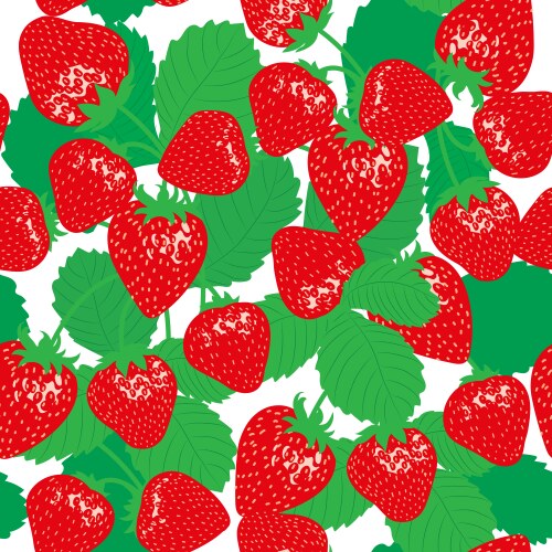 Seamless strawberry pattern Royalty Free Vector Image