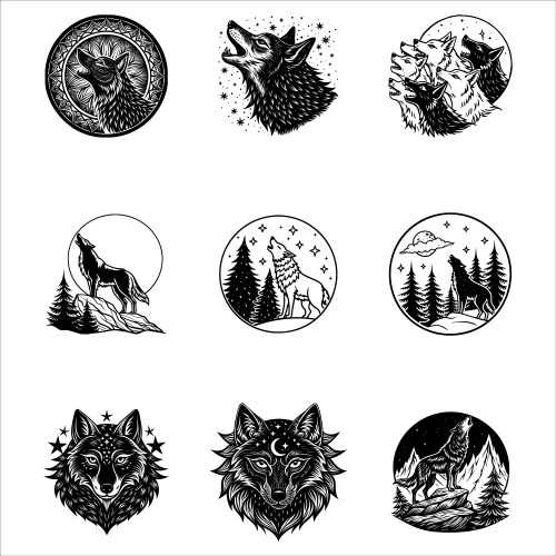Wolf Vector Images (over 46,000)