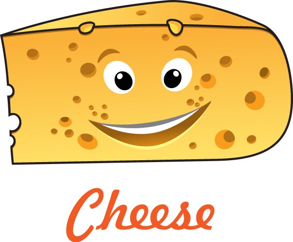 Cartoon cheese Royalty Free Vector Image - VectorStock