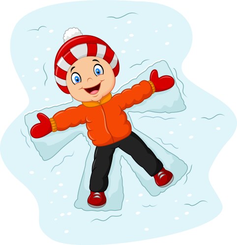 Cute little boy sneezing with blowing nose Vector Image