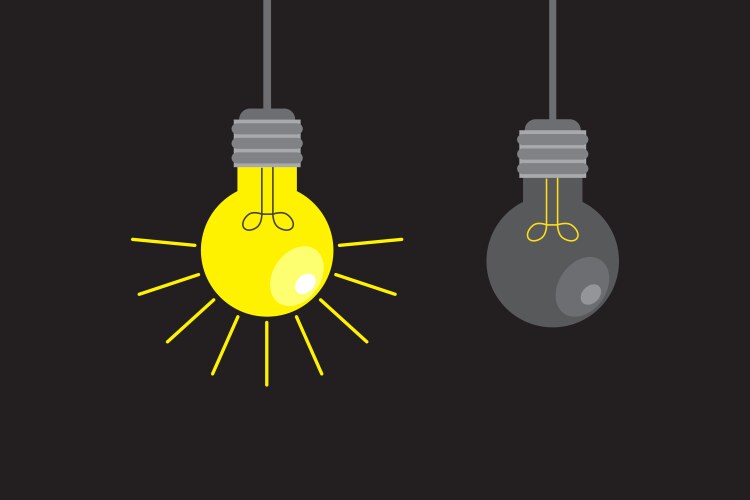 Bulb on off Vector Images & Graphics for Commercial Use | VectorStock