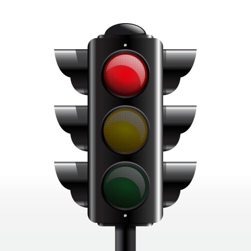 Red traffic light composition Royalty Free Vector Image