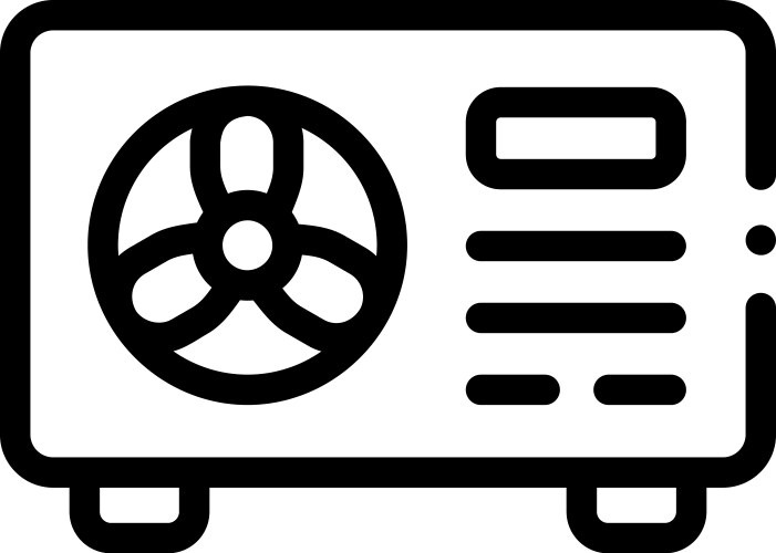 Air conditioning icon thin linear style design Vector Image