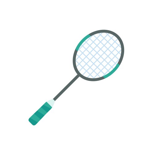 Badminton bat for hitting shuttlecocks in indoor Vector Image