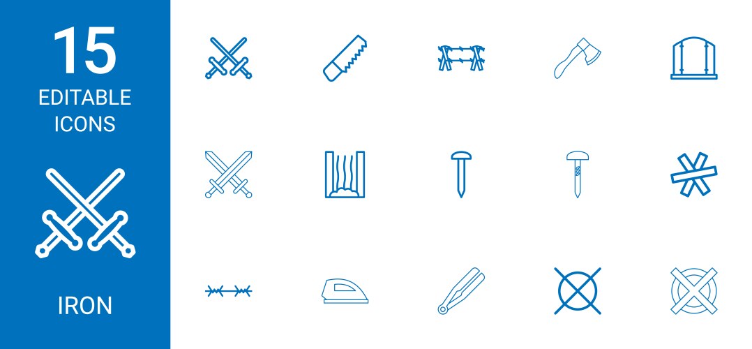 Iron icons Royalty Free Vector Image - VectorStock