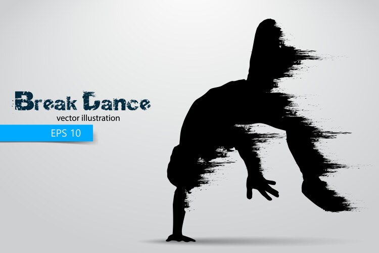Breakdancer silhouette Royalty Free Vector Image