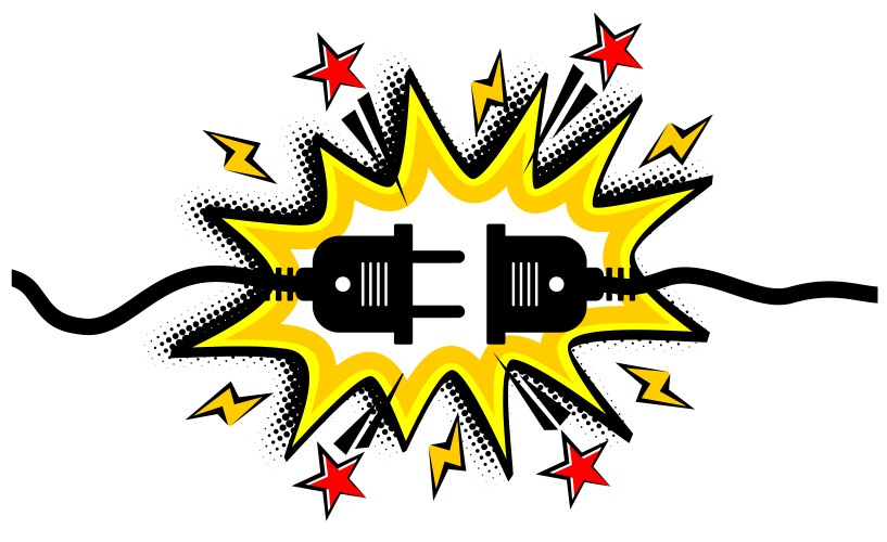 Pixel art plug icon electric energy socket Vector Image