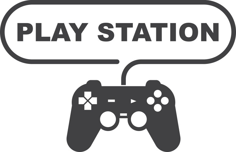 Playstation logo icon Royalty Free Vector Image