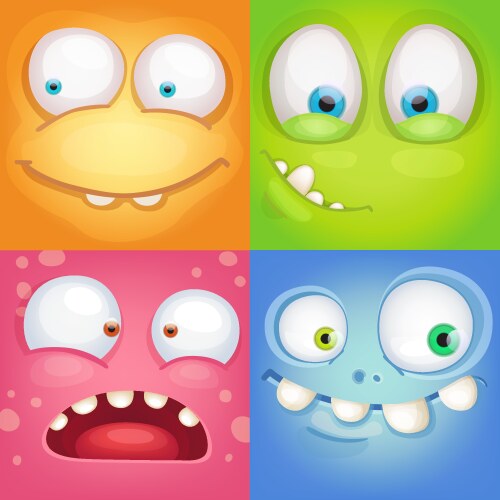 Monster face Royalty Free Vector Image - VectorStock