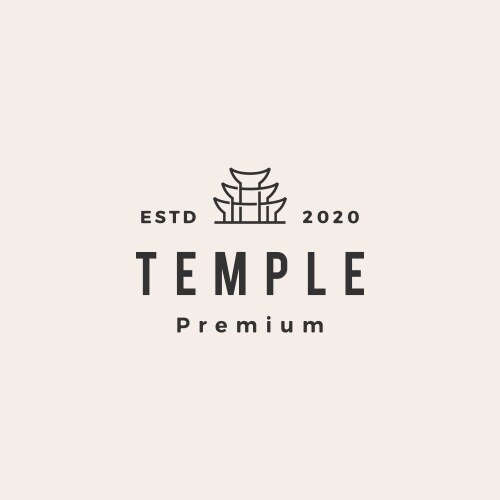 Torii gate temple logo icon Royalty Free Vector Image