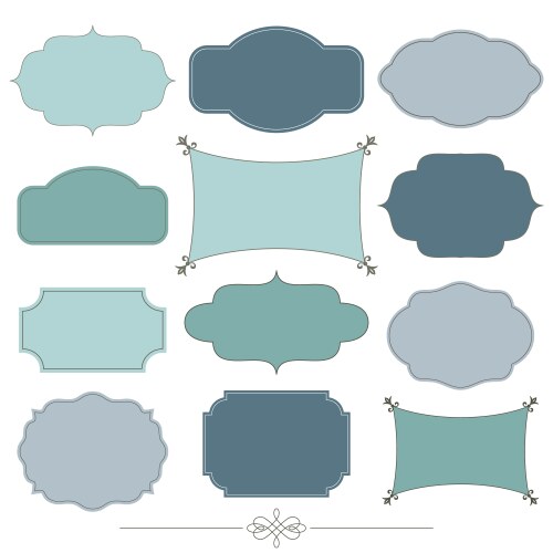Vintage label frames old frame shapes decorative Vector Image