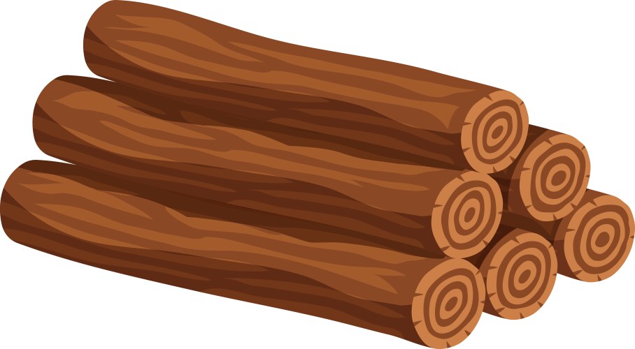 Wood log Royalty Free Vector Image - VectorStock