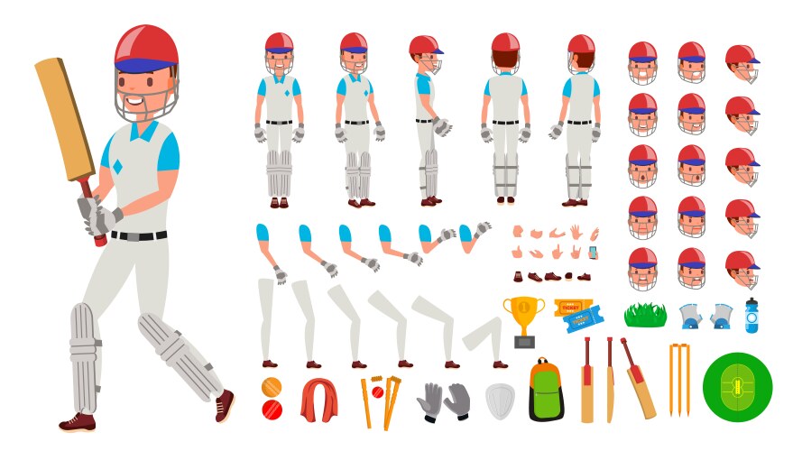 Cricket Sport Kit Vector Images (over 150)