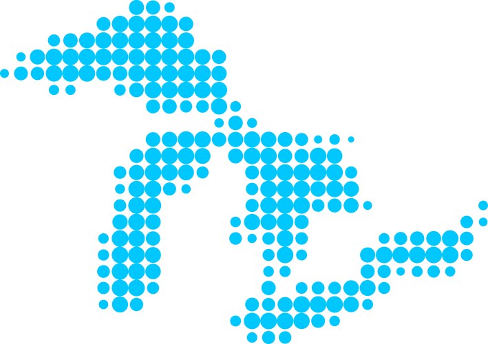 Map of great lakes Royalty Free Vector Image - VectorStock