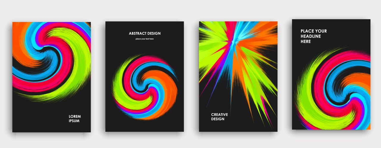 Multi-colored book cover page design creative Vector Image